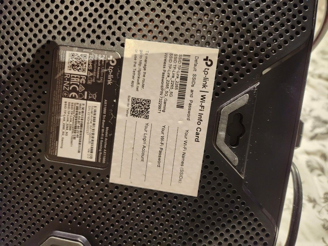 TP LINK Router AX 11000, Computers & Tech, Office & Business Technology ...