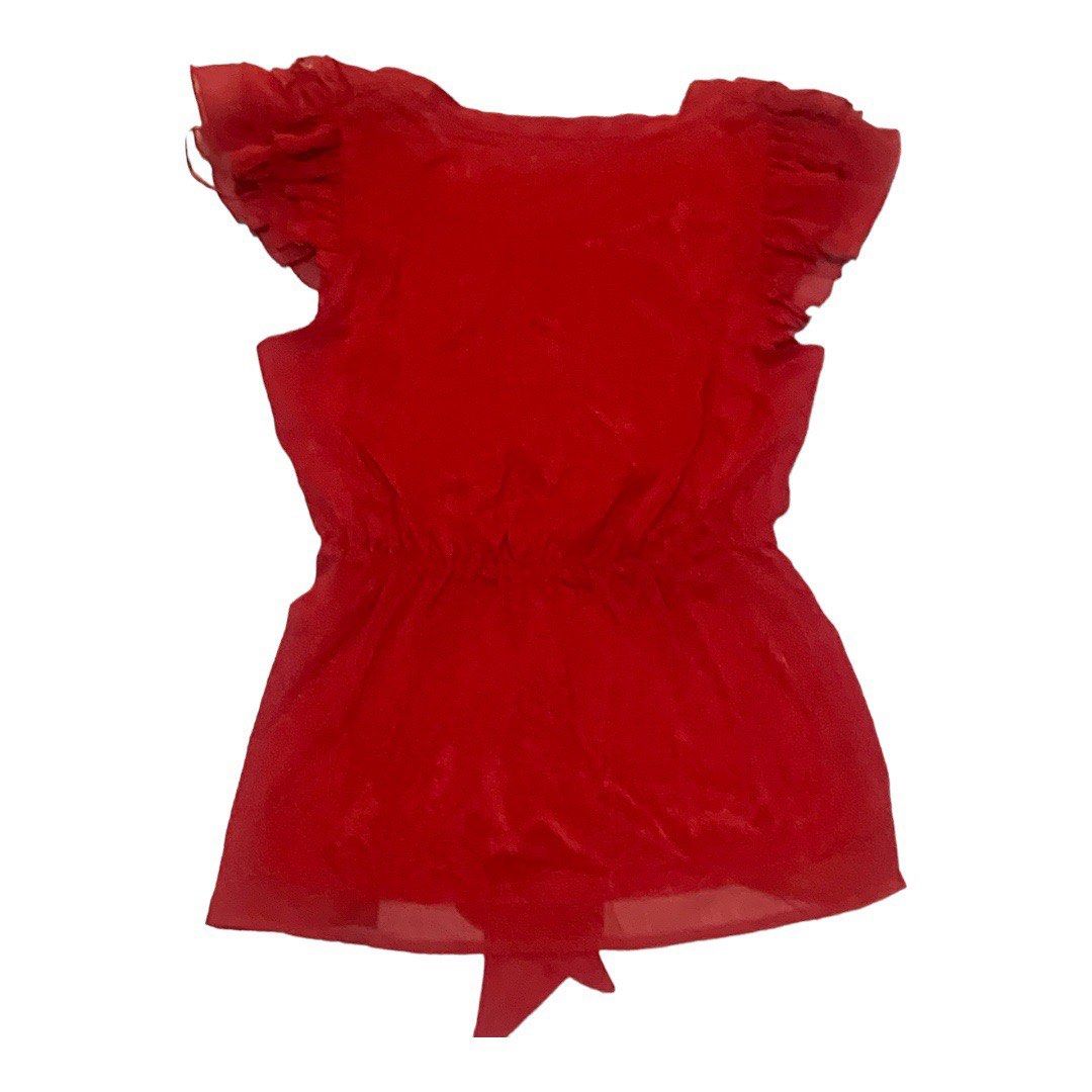 Atasan H&M / Blouse Merah / Red Blouse Ruffle HnM / Red Top Pita bukan ...