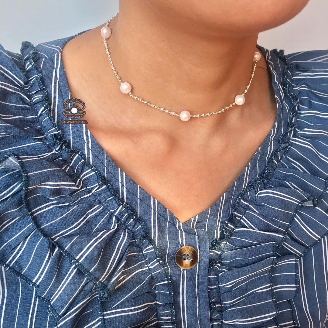 Authentic Freshwater Pearl Floating Pearl Necklace - Blanca by Perlas ...
