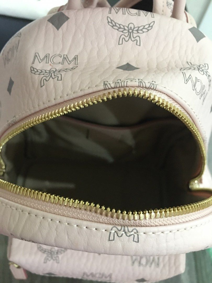 Authentic MCM Mini Backpack in Powder Pink, Luxury, Bags & Wallets on ...