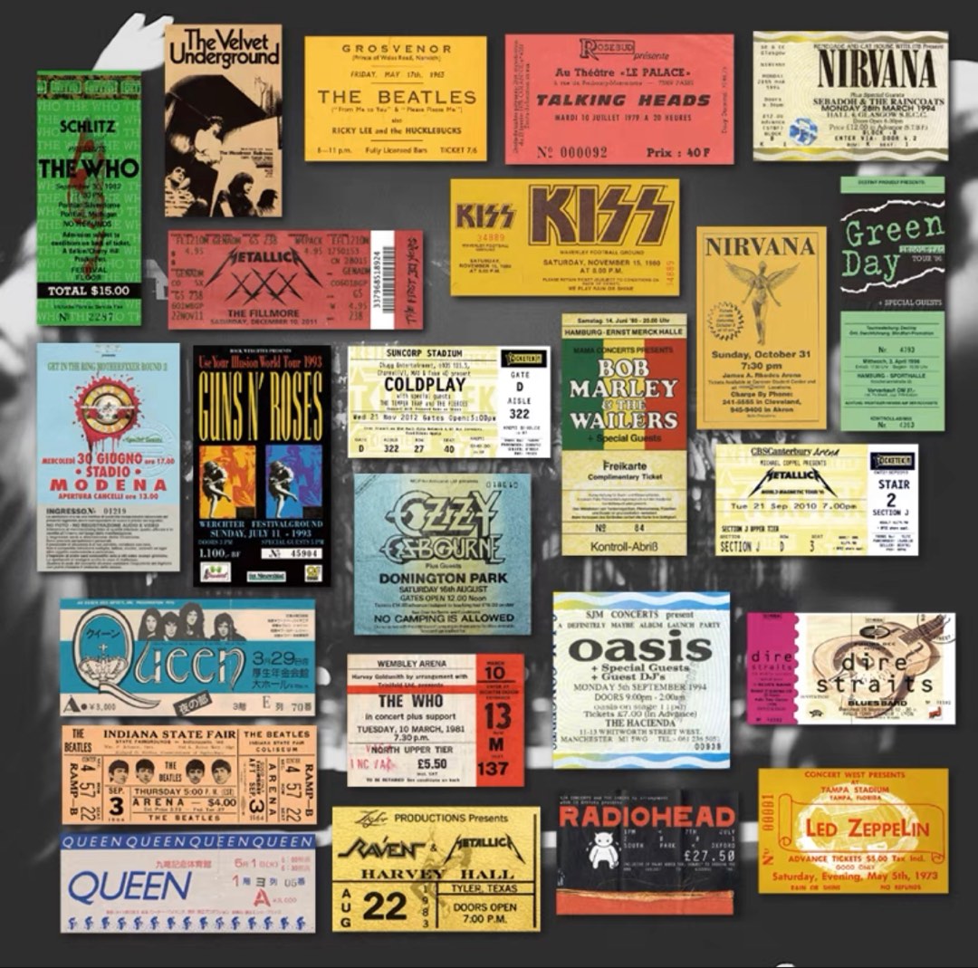 Band stickers - Nirvana, Kiss, Pink Floyd, the Velvet Underground ...