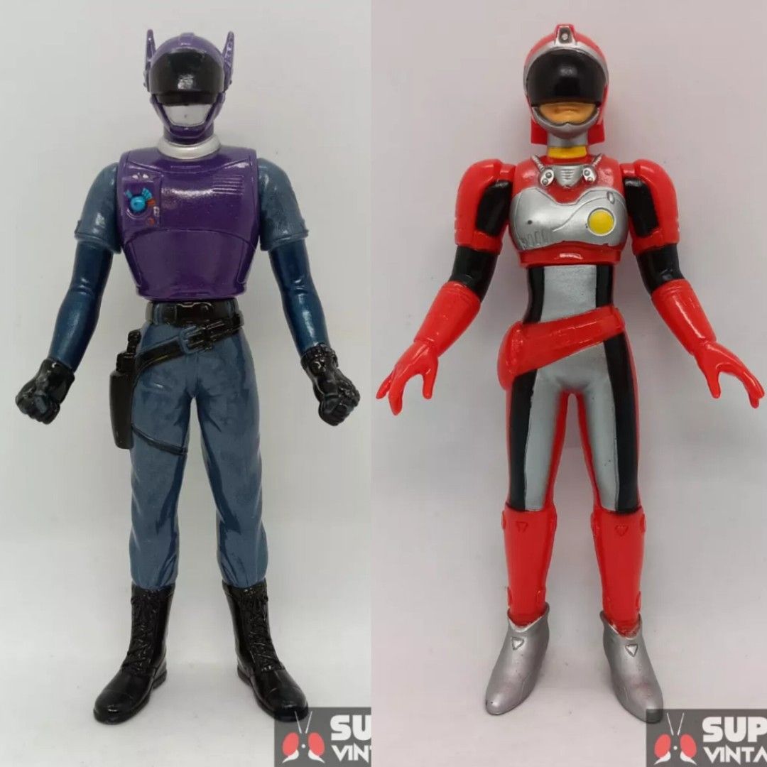 Bandai Vintage 6.5 inch Metal Hero Series Sofubi ~ Blue SWAT/Solbrain ...