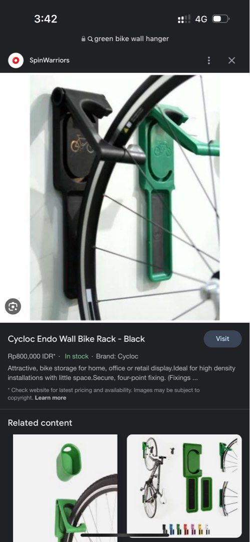 Cycloc endo Bike hanger install on wall bike display, Sports Equipment, Bicycles & Parts, Parts ...