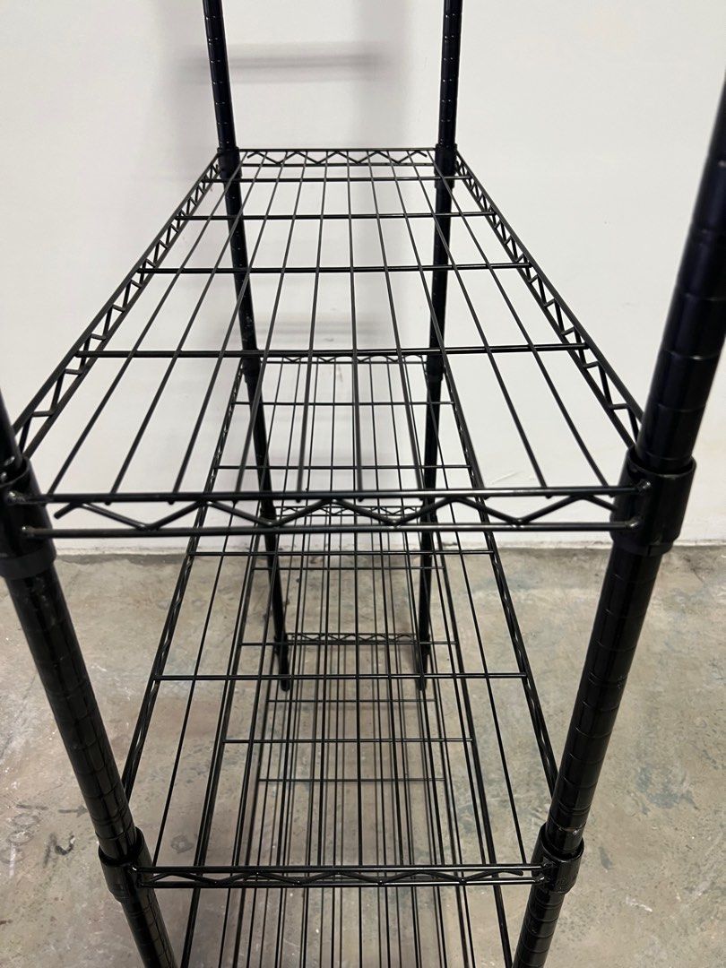 Black Metal Rack (5- Tiers), Furniture & Home Living, Furniture ...