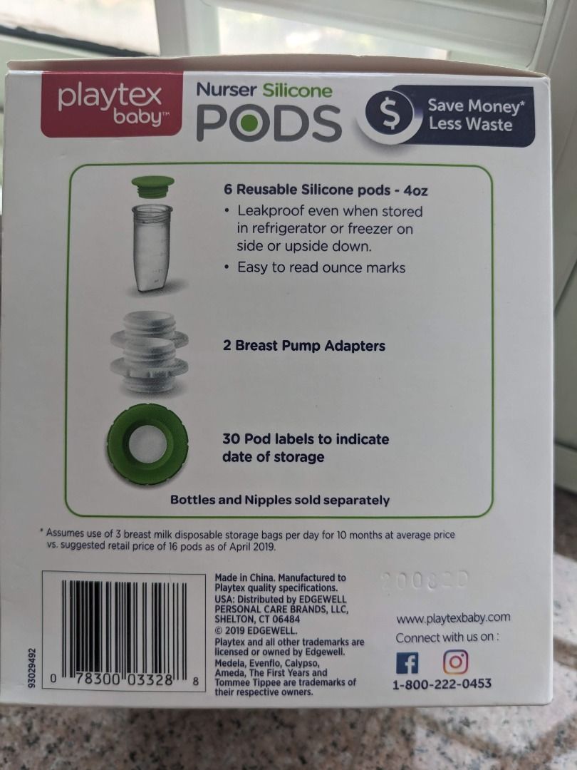 Brand New Playtex Baby Nurser Reusable Silicone PODS, Breastmilk ...