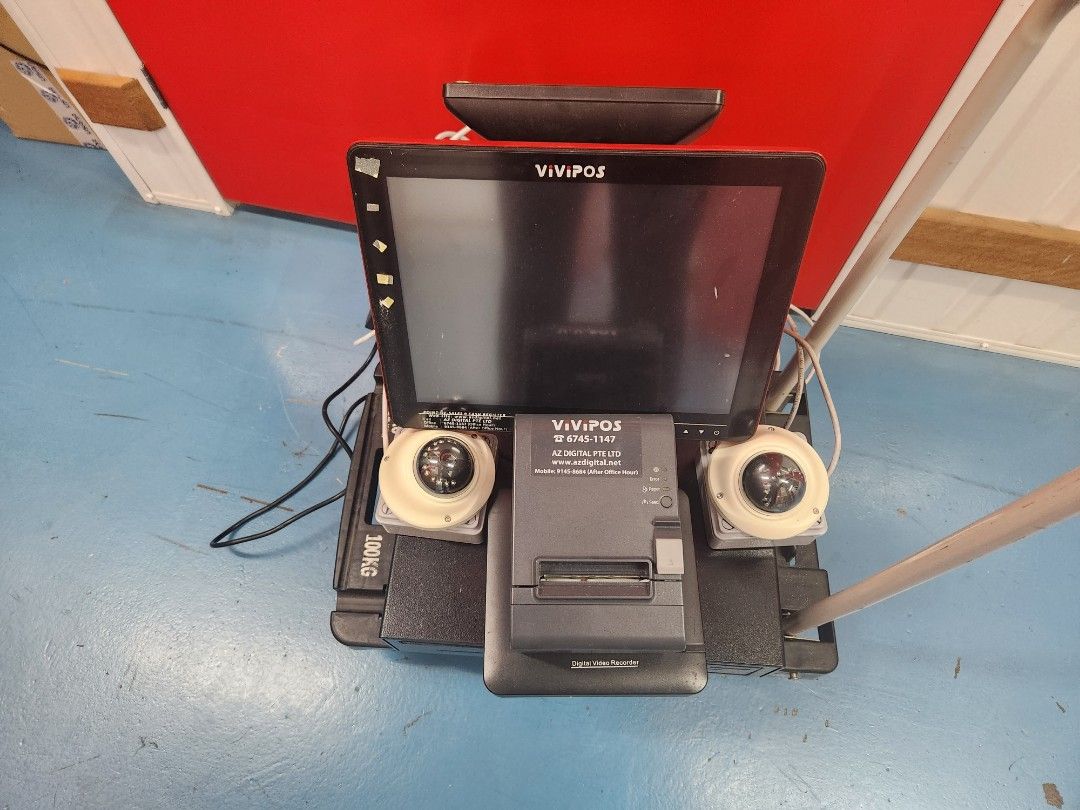 Cash register complete set with mounted camera, Computers & Tech ...