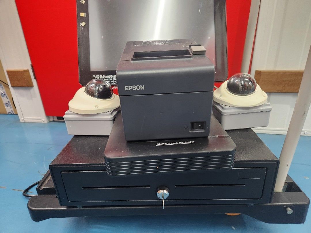Cash register complete set with mounted camera, Computers & Tech ...