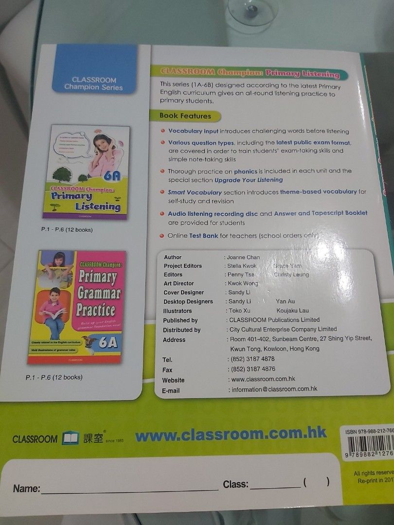 Classroom Champion Primary Listening 6B, 興趣及遊戲, 書本 & 文具, 教科書 - Carousell