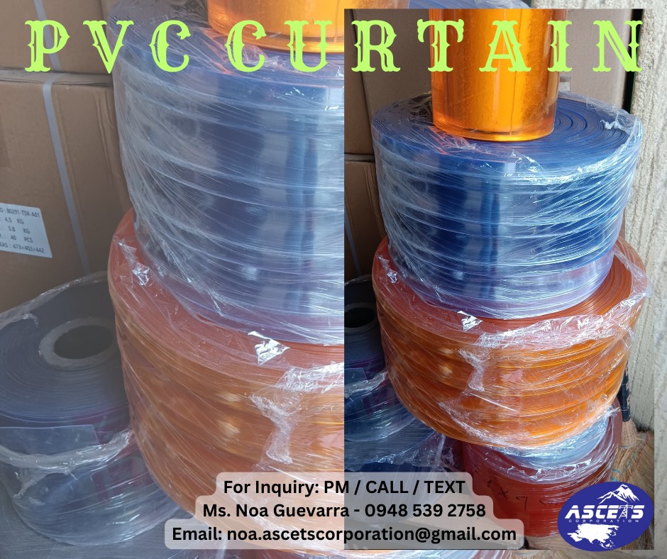 Clear Ribbed PVC Curtain, Furniture & Home Living, Home Decor, Curtains ...