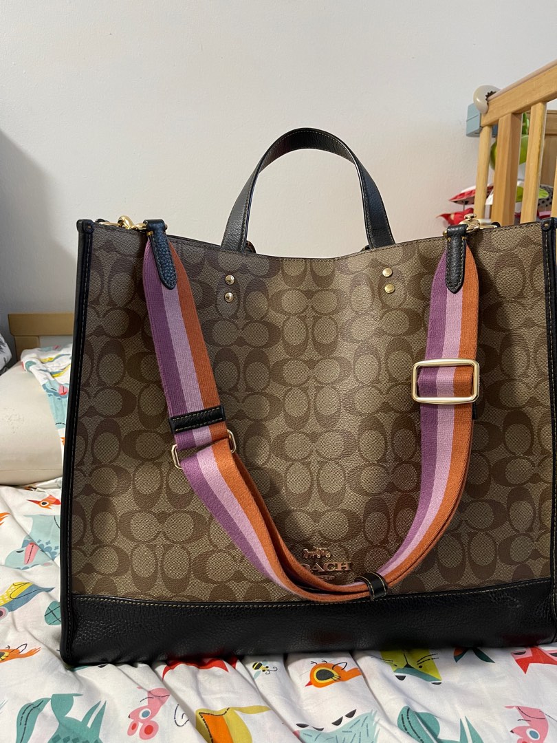 Coach Dempsey Tote 40 In Blocked Signature Canvas, Luxury, Bags ...