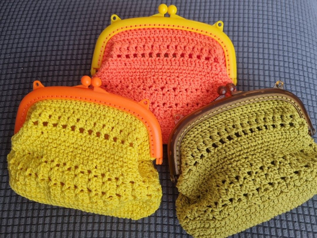 Crochet Clasp Purse, Hobbies & Toys, Stationery & Craft, Handmade Craft ...