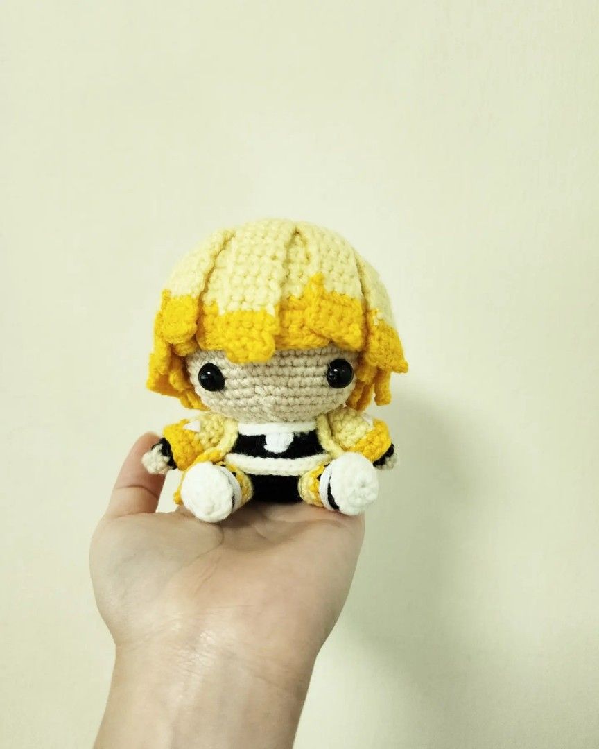 Crochet Zenitsu Doll, Hobbies & Toys, Stationery & Craft, Handmade ...
