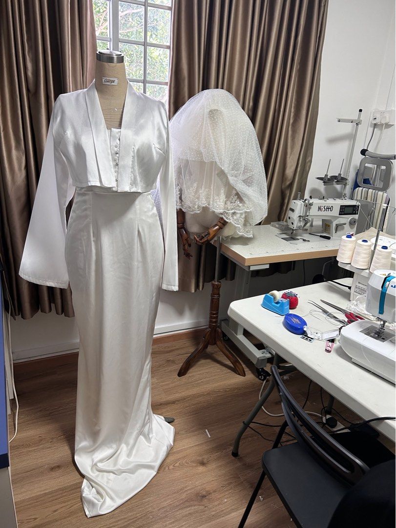 Premium Bespoke/Tailor Modern Baju Nikah wedding/Solemnization, Women's ...