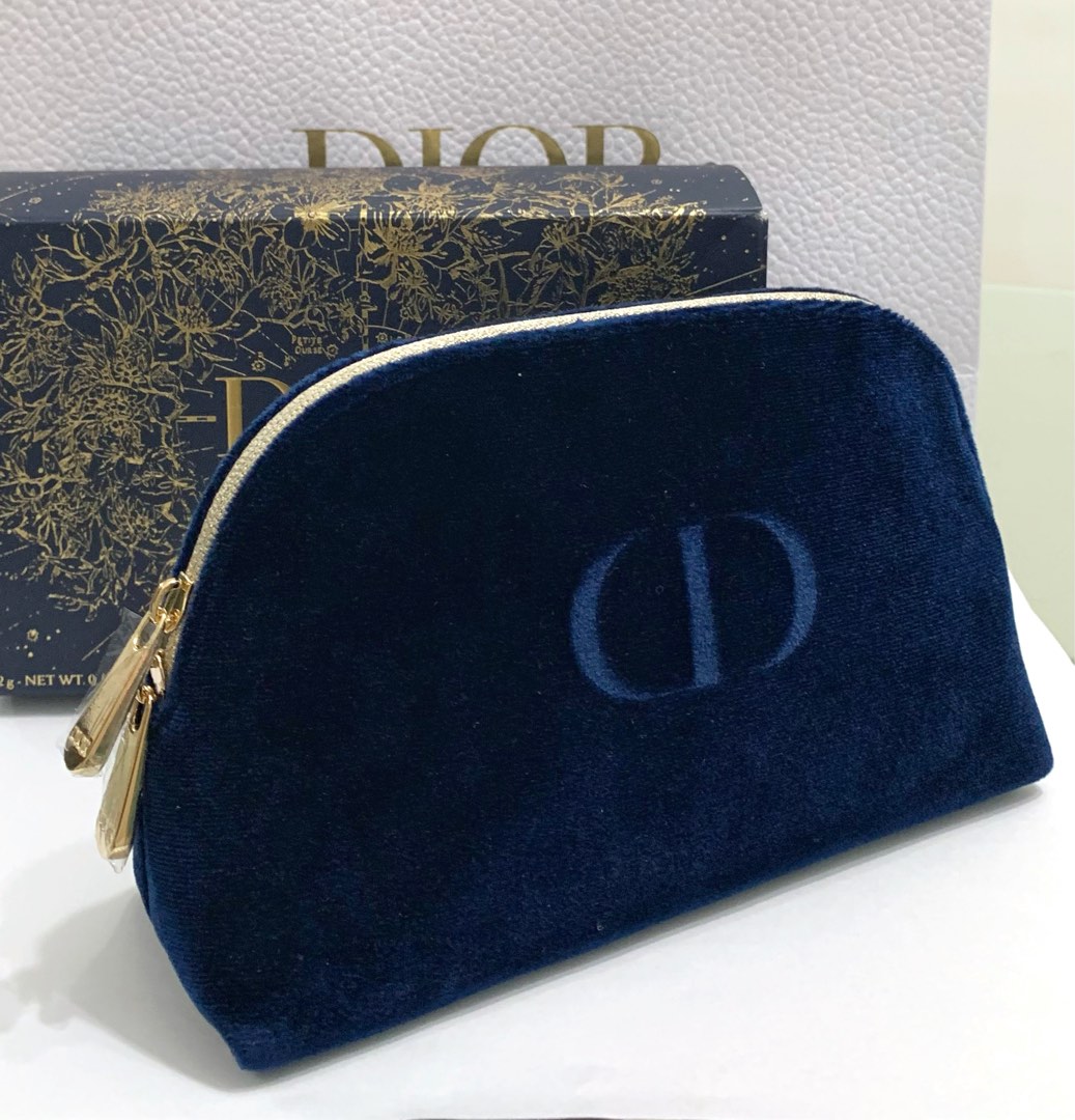 Dior Pouch - Navy Blue, Women's Fashion, Bags & Wallets, Purses ...