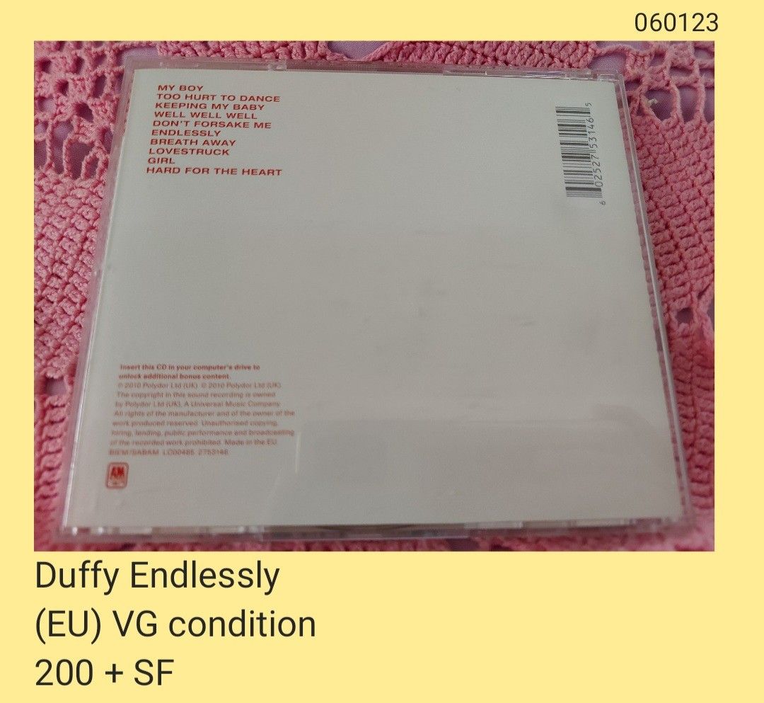 Duffy Endlessly CD (unsealed) on Carousell