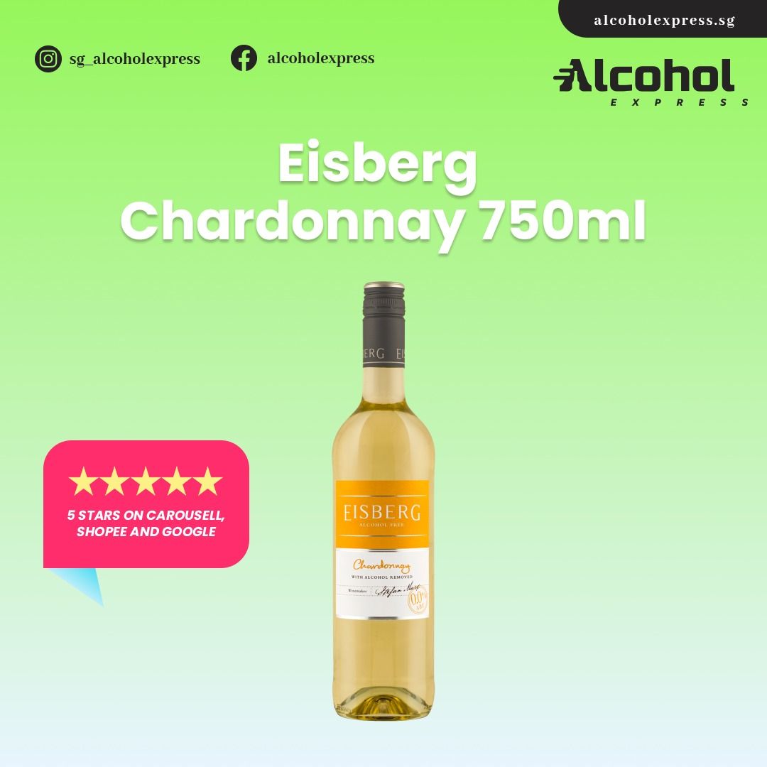 Eisberg Chardonnay 750ml (Alcohol Free), Food & Drinks, Alcoholic ...