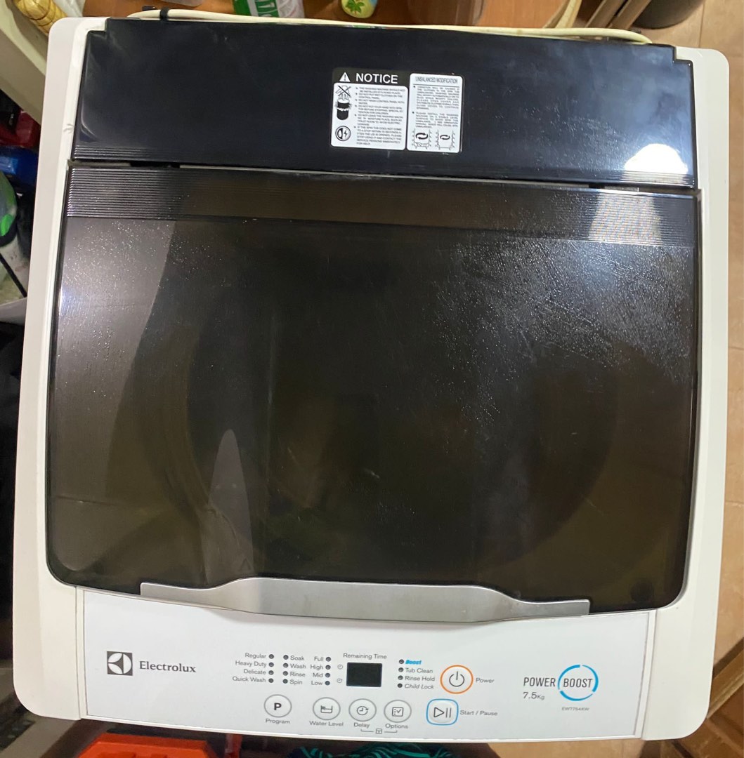 Electrolux 7.5Kgs Top Load Washing Machine, TV & Home Appliances ...