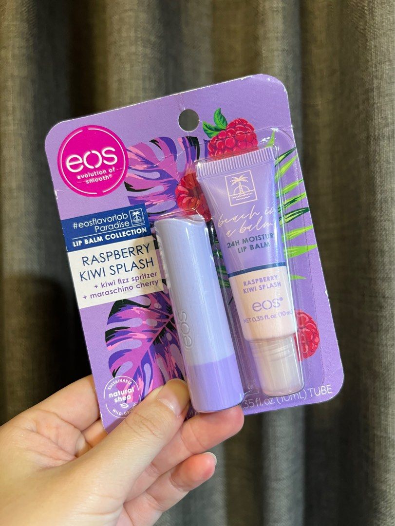 EOS Raspberry Kiwi Splash Lip Balm, Beauty & Personal Care, Face ...