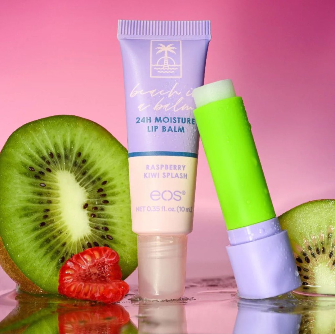 EOS Raspberry Kiwi Splash Lip Balm, Beauty & Personal Care, Face ...