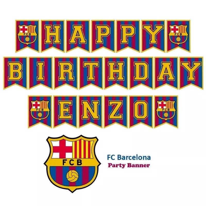 FC Barcelona FCB LaLiga Team Football Soccer Theme Birthday Party ...