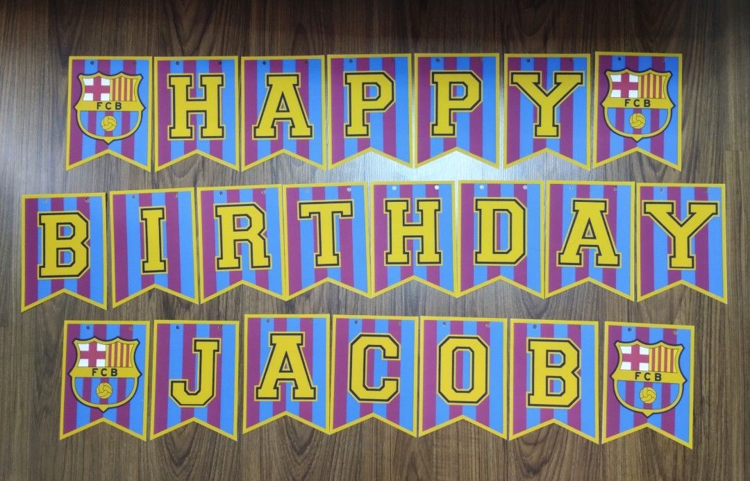 FC Barcelona FCB LaLiga Team Football Soccer Theme Birthday Party ...