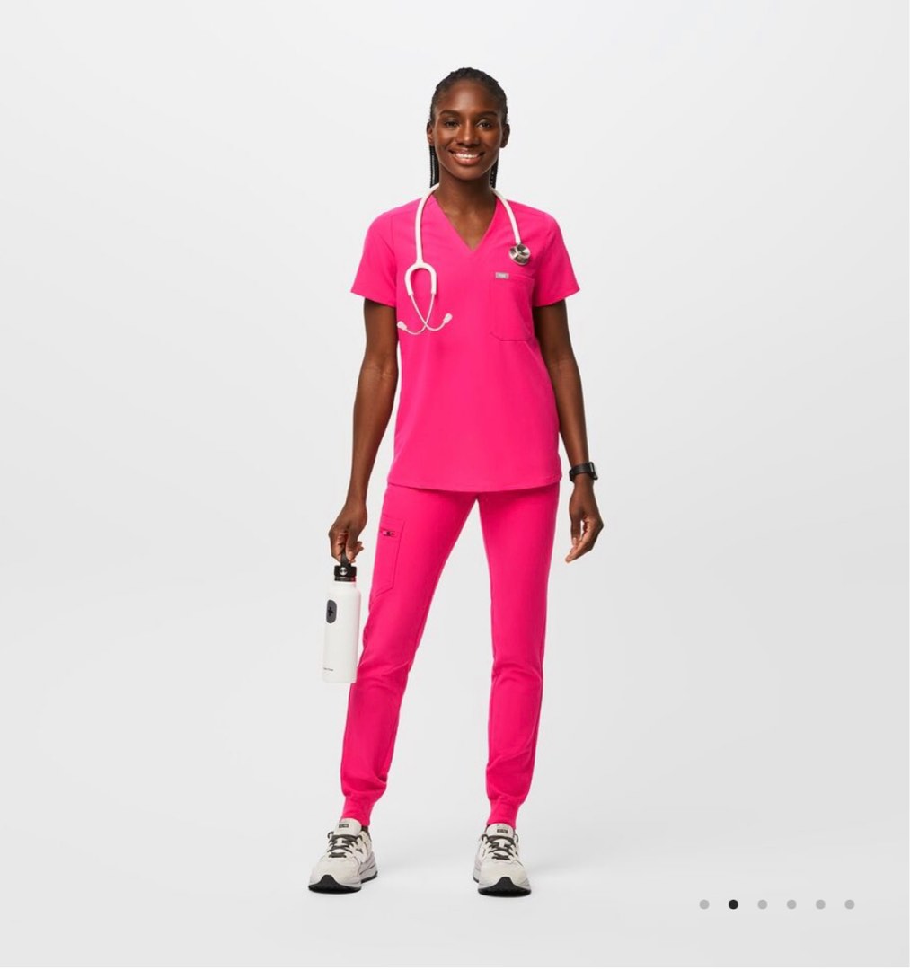 Figs limited edition shocking pink on Carousell