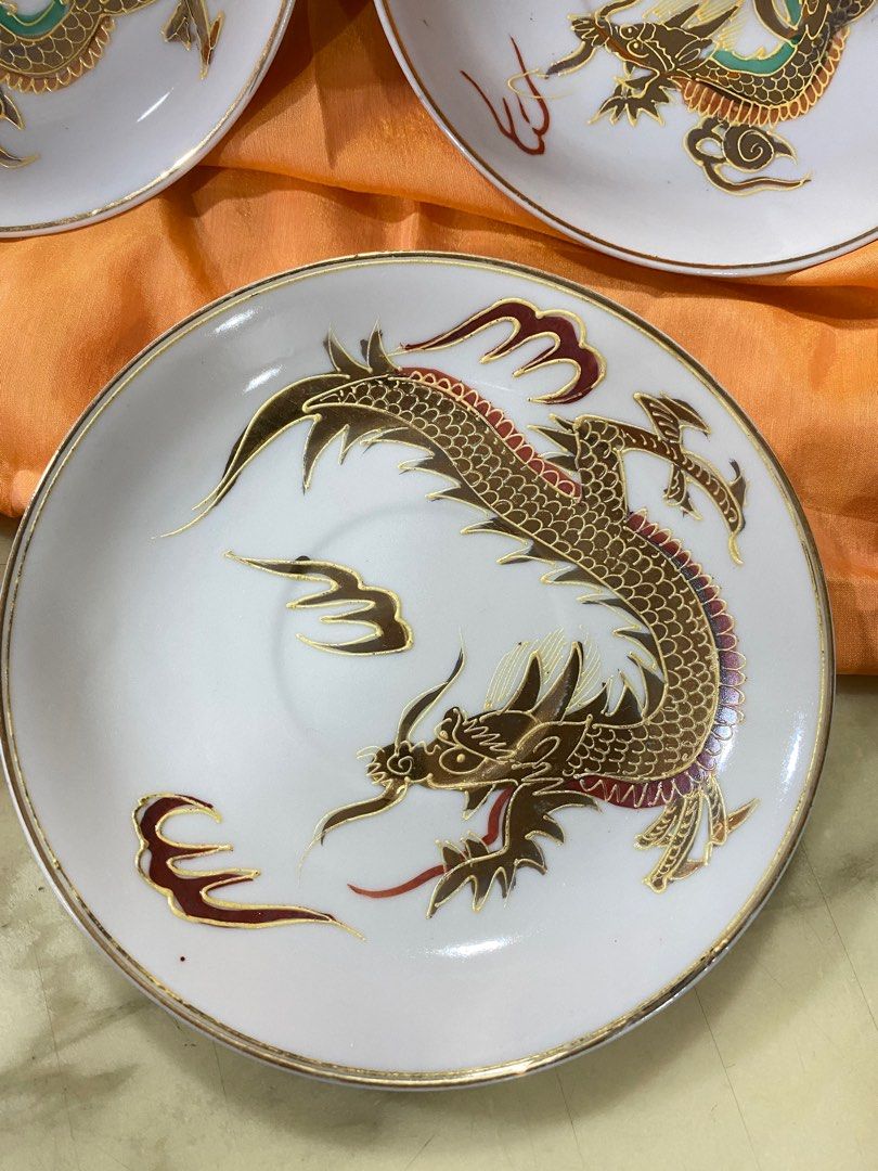 Vintage Antique Kutani Dragonware Geisha Girl, Furniture & Home Living ...