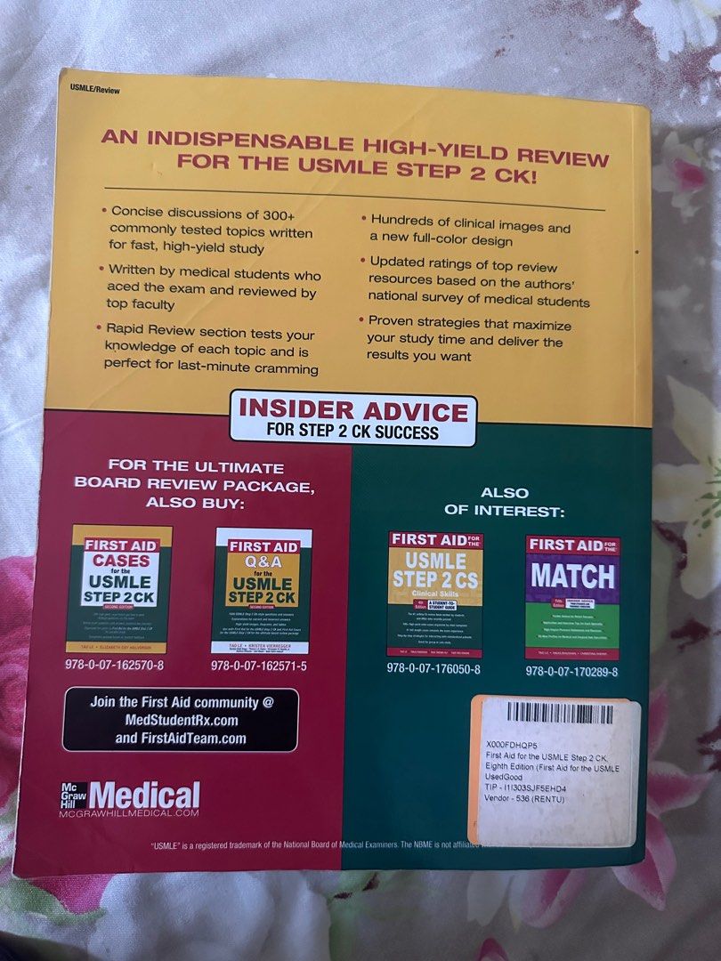 First Aid For The USMLE Step 2 CK Clinical Knowledge Eight Edition, 興趣及 ... First Aid For The USMLE Step 2 CK Clinical Knowledge Eight Edition, 興趣及 ...