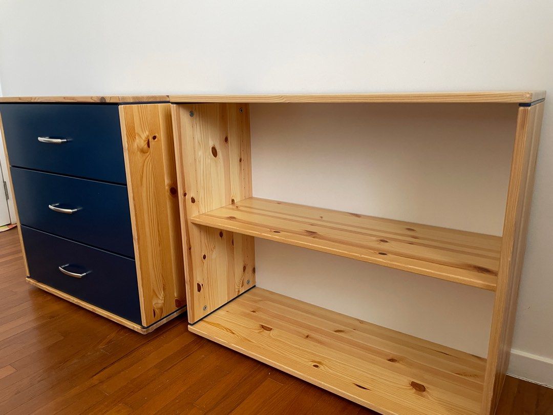 Flexa chest of 3 drawers & bookshelf, Babies & Kids, Baby Nursery ...