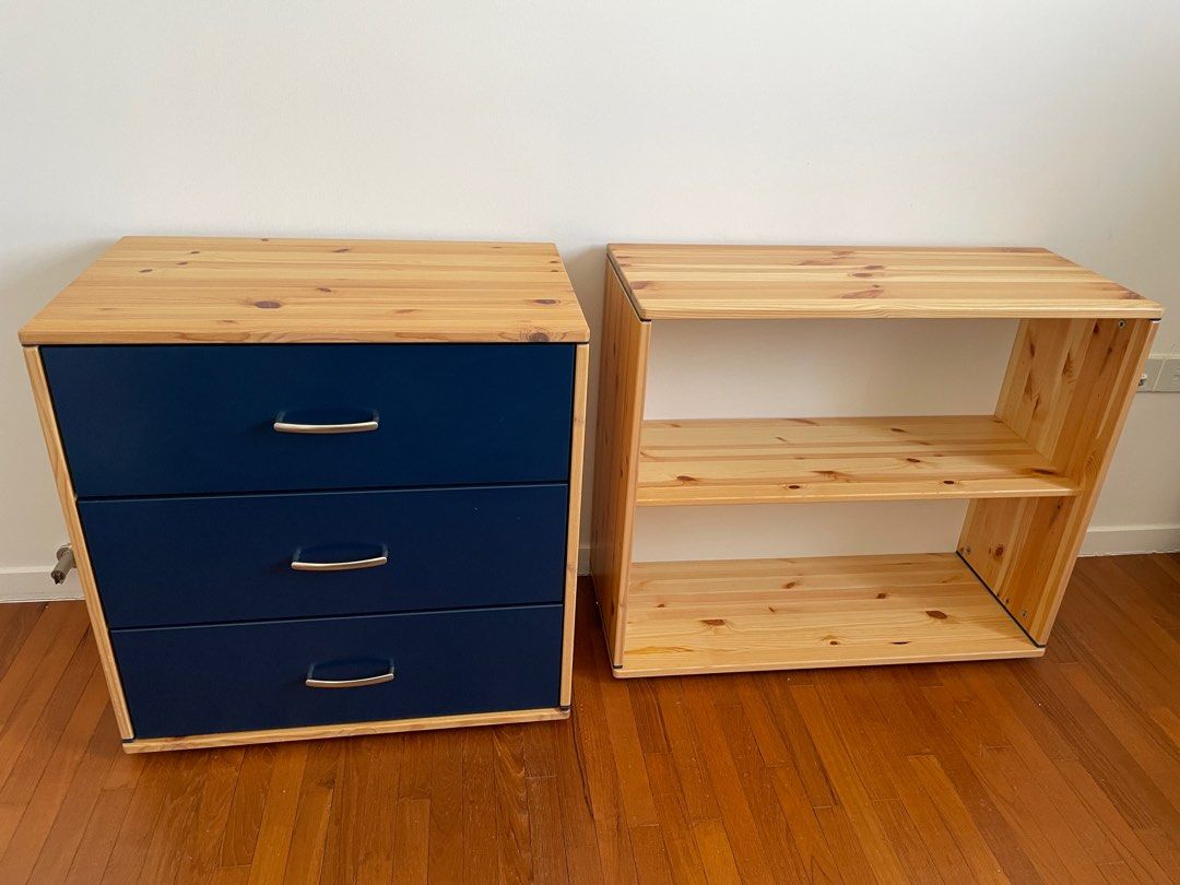 Flexa chest of 3 drawers & bookshelf, Babies & Kids, Baby Nursery ...