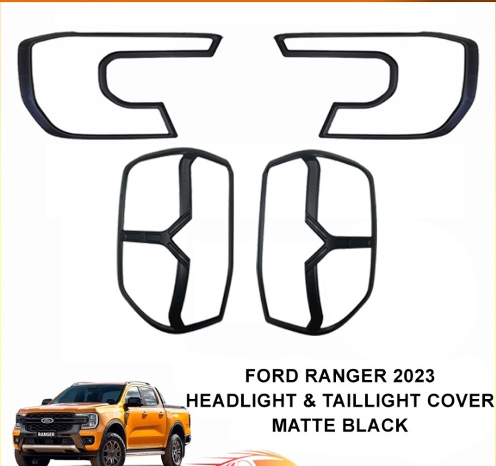 Ford Ranger 2023 XLT / WILDTRAK / SPORT Headlight & Taillight Cover ...