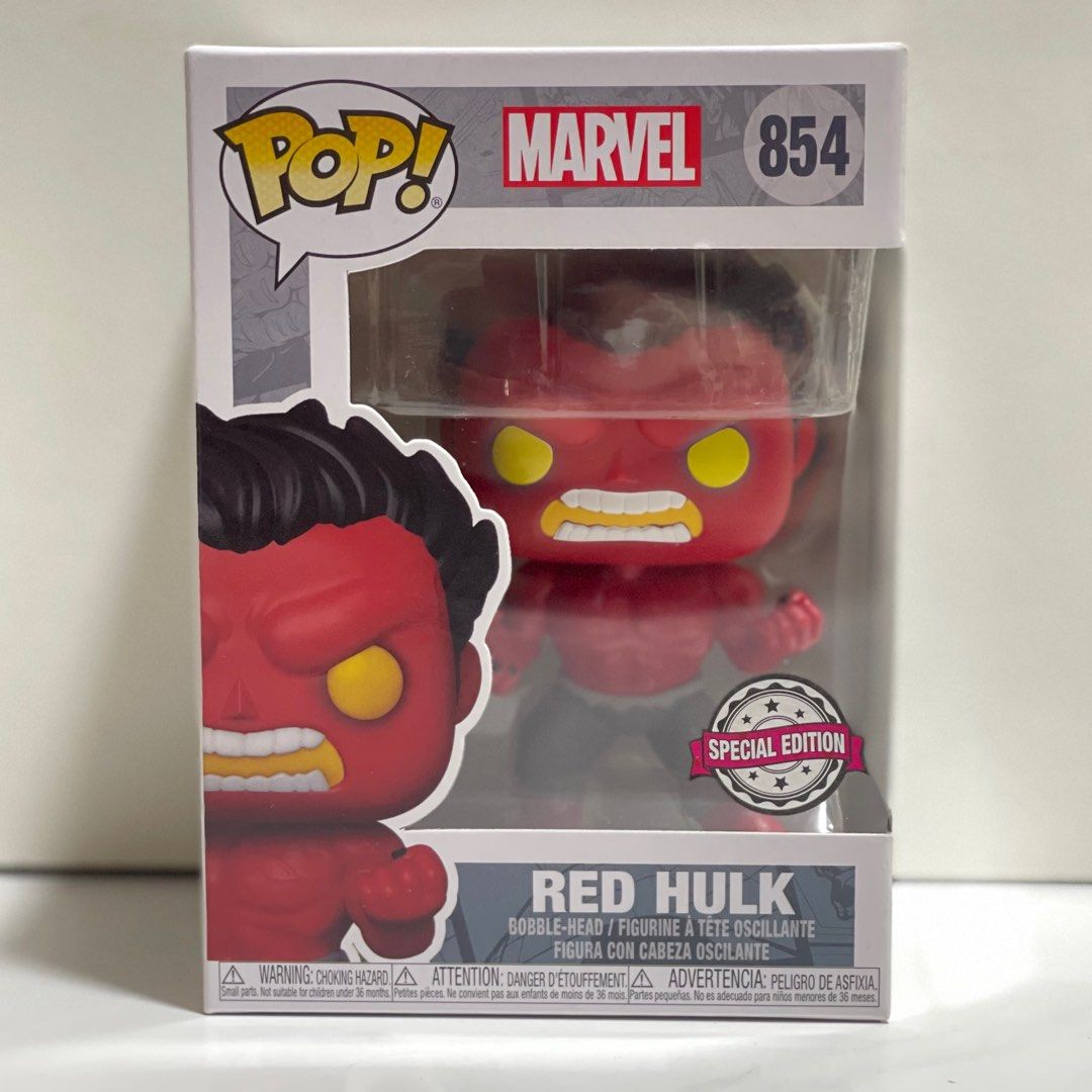 Funko Pop ! Red Hulk Exclusive Collectible Figure ( Marvel ), Hobbies ...