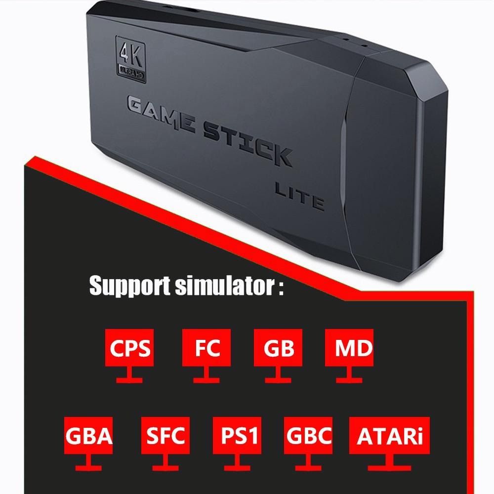 Game stick console 4K TV Video Game stick 64gb With 2.4G 2xWireless ...