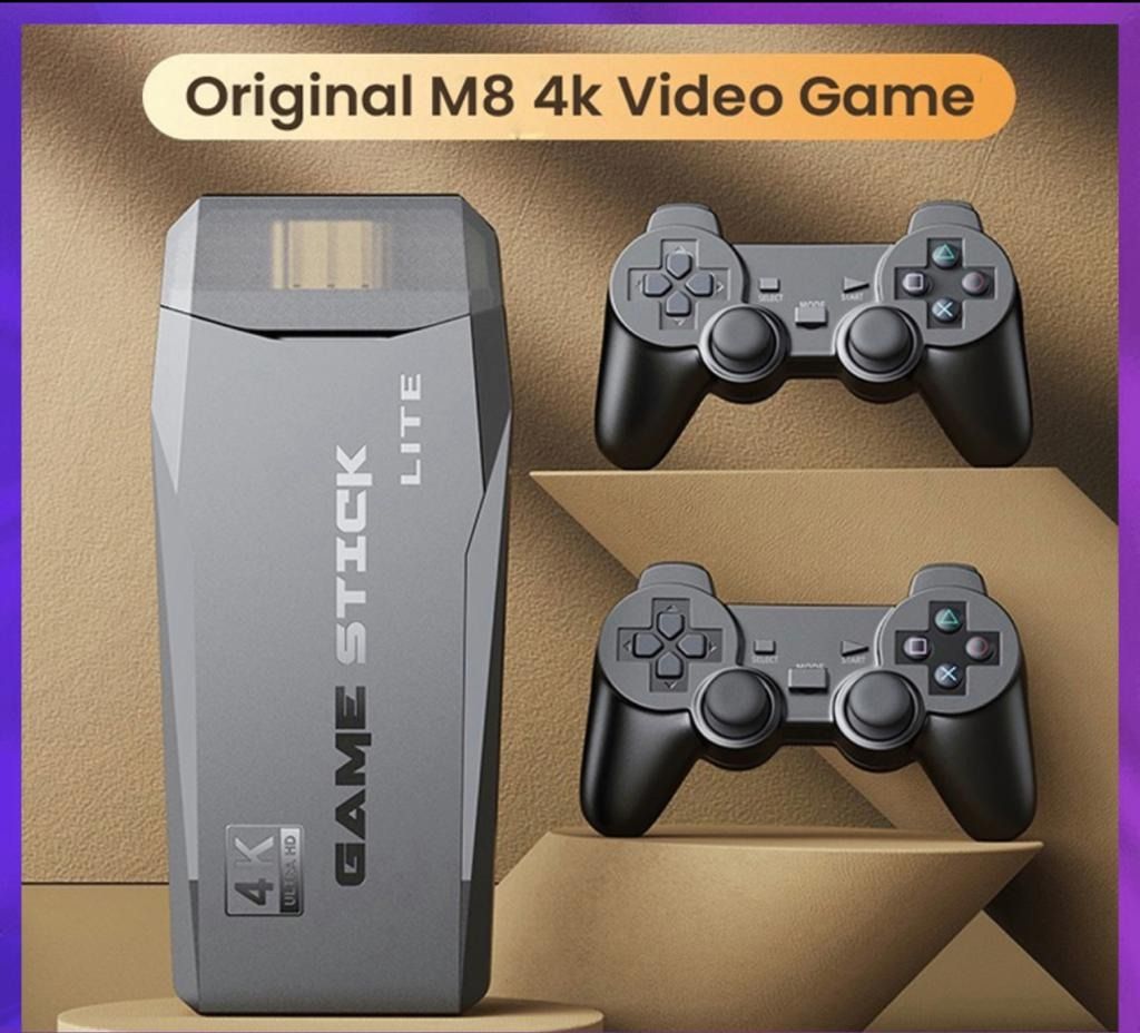Game stick console 4K TV Video Game stick 64gb With 2.4G 2xWireless ...