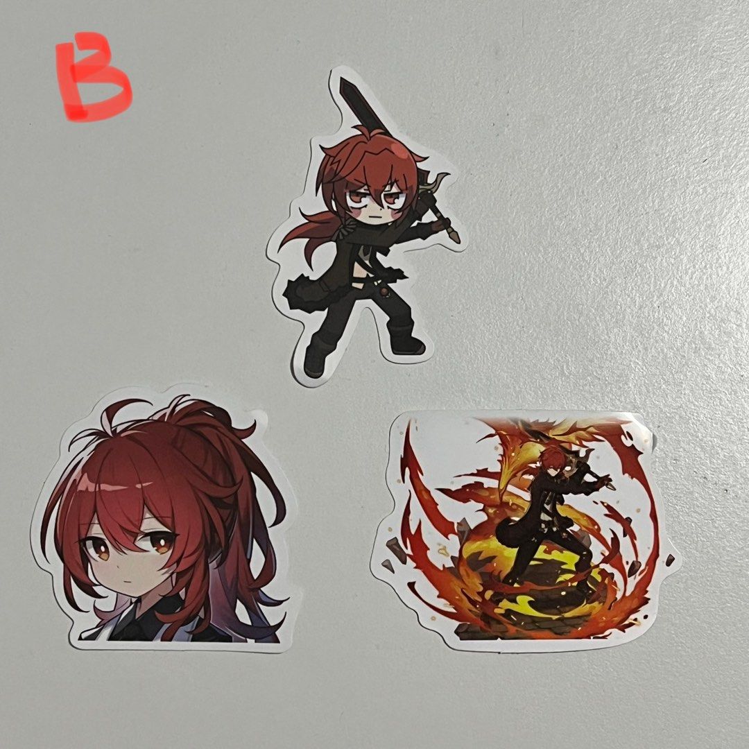 Genshin Impact Diluc Stickers, Hobbies & Toys, Memorabilia ...