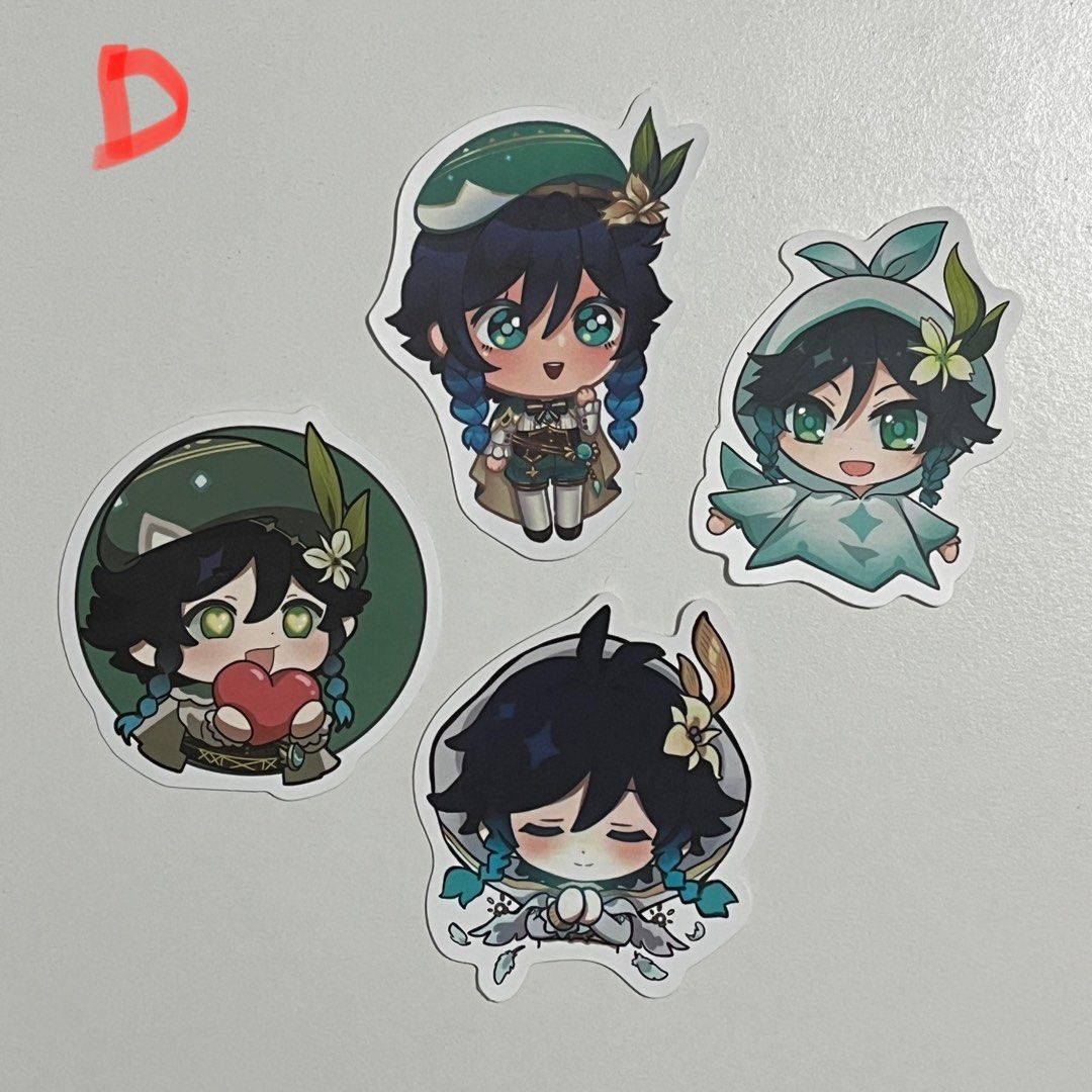 Genshin Impact Venti Stickers, Hobbies & Toys, Memorabilia ...