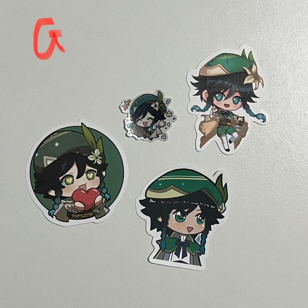 Genshin Impact Venti Stickers, Hobbies & Toys, Memorabilia ...