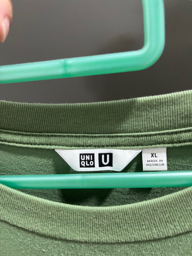 Green Uniqlo Oversized Shirt, Men's Fashion, Tops & Sets, Tshirts ...
