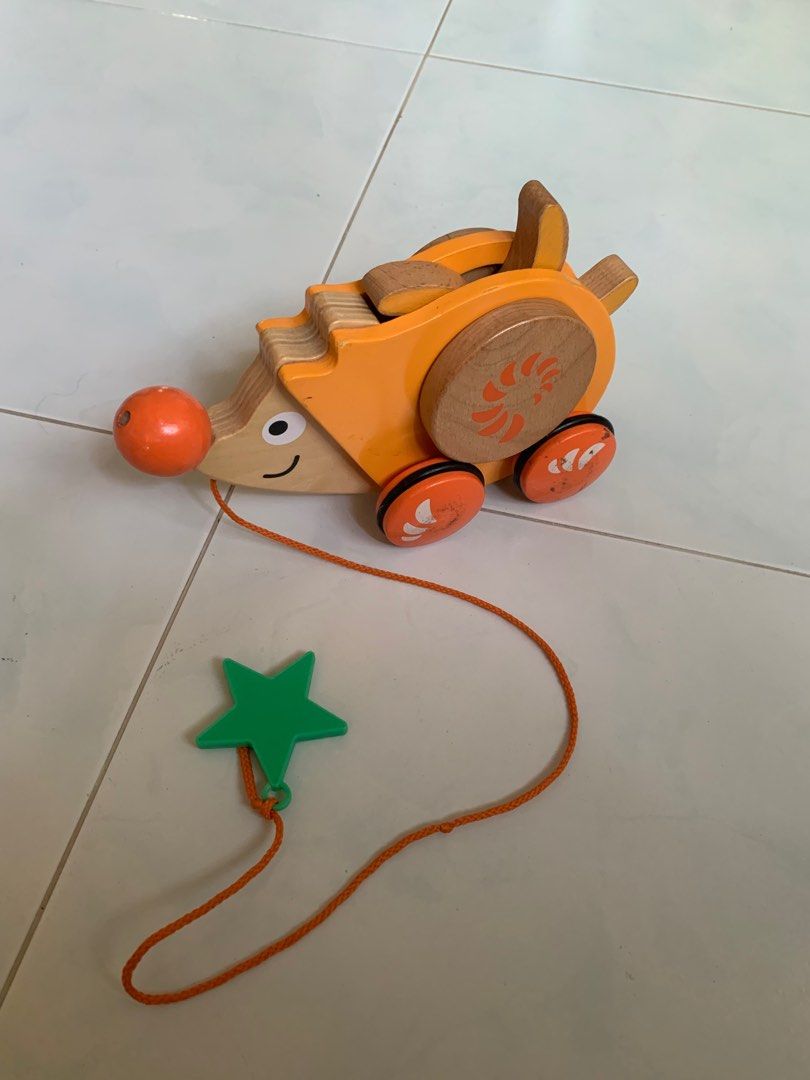 Hape Pull Along Hedgehog, Hobbies & Toys, Toys & Games on Carousell
