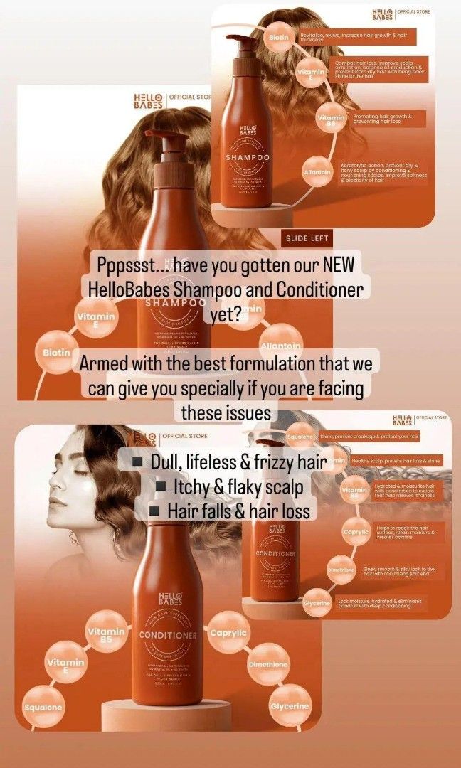 Hello babes hair tonic/shampoo/conditioner, Beauty & Personal Care ...