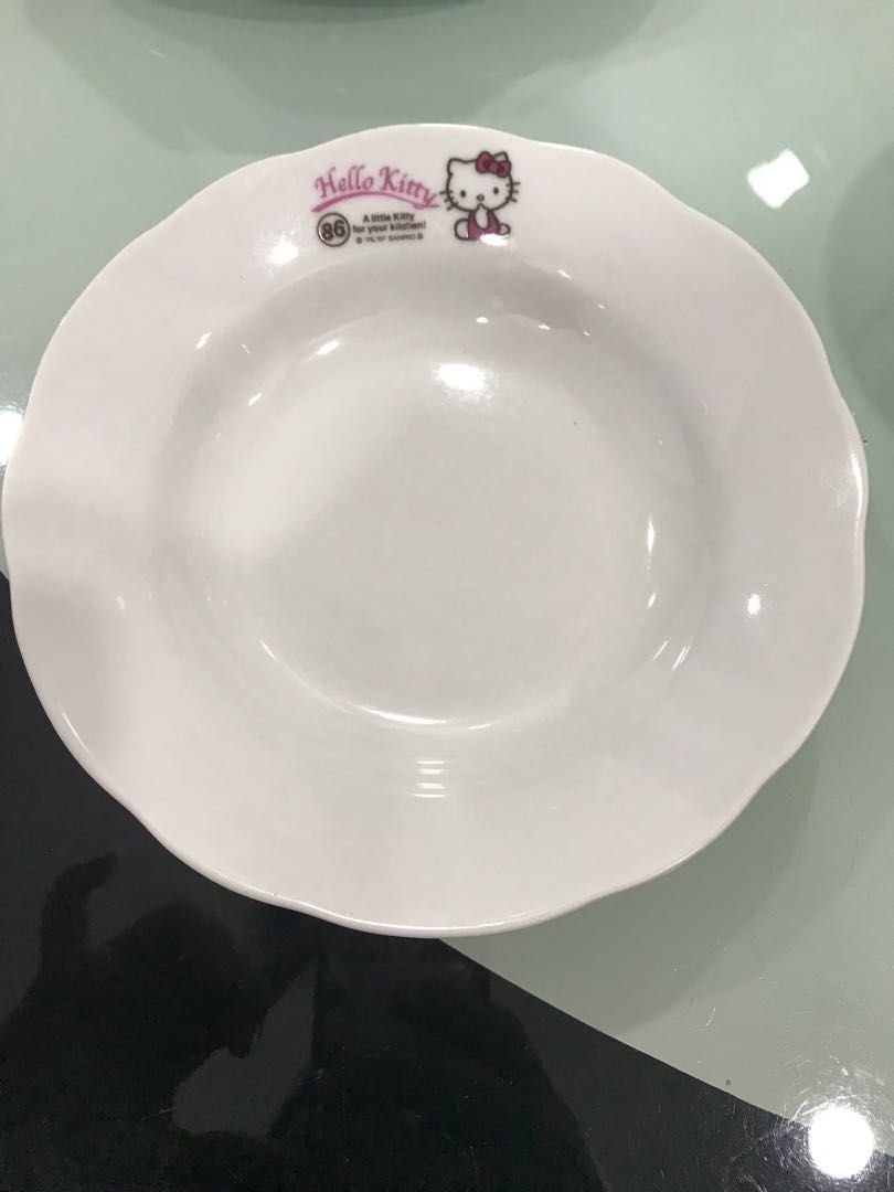 Hello Kitty Ceramic Plate, Furniture & Home Living, Kitchenware ...