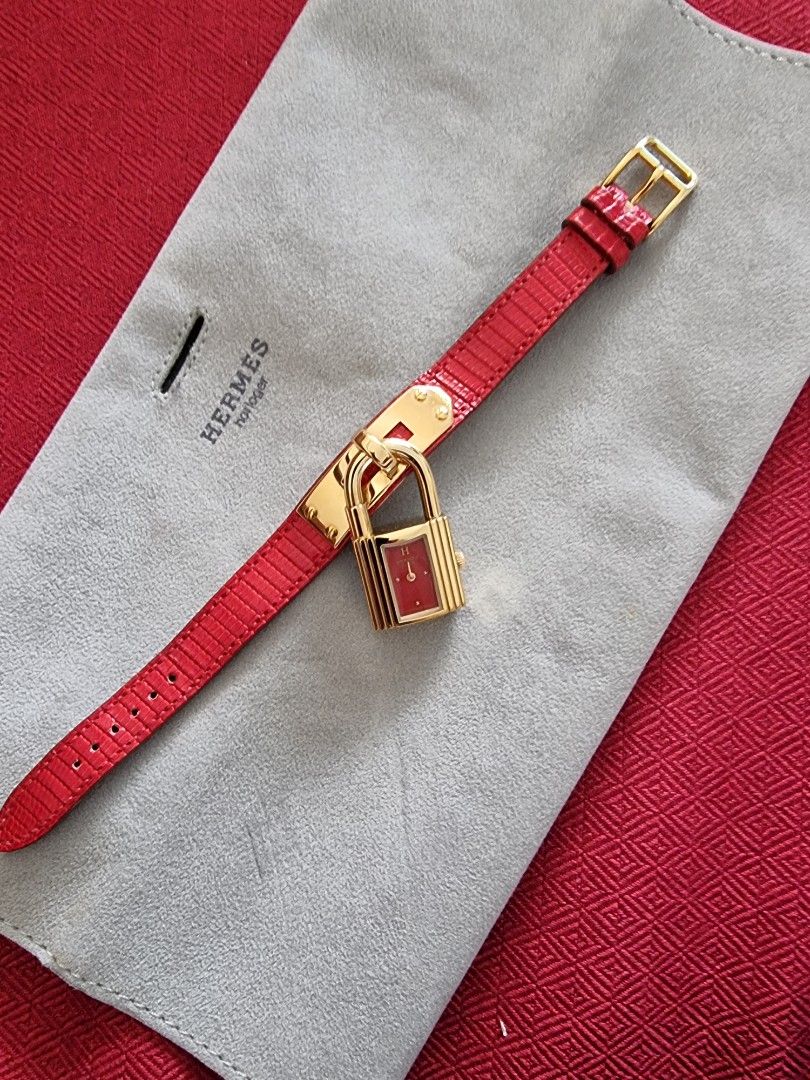 Hermes Red Kelly, Women's Fashion, Watches & Accessories, Watches on ...