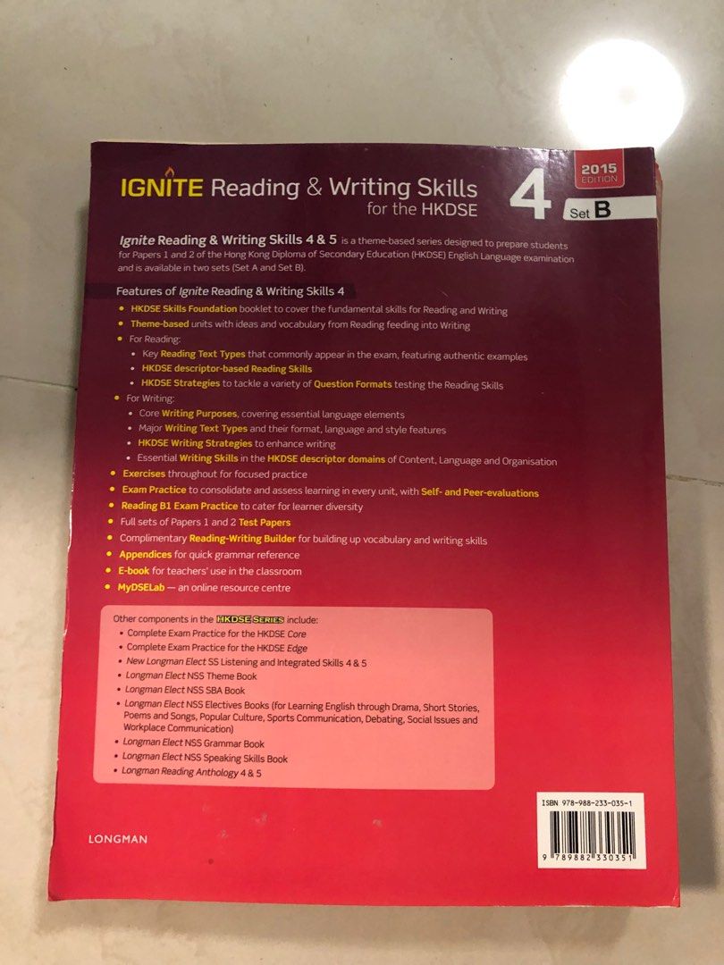 Ignite Reading and Writing for HKDSE book 4 set B, 興趣及遊戲, 書本 & 文具, 教科書 - Carousell
