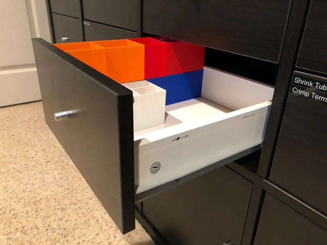 Ikea Kallax Drawers and Doors. Dark Brown, Furniture & Home Living ...