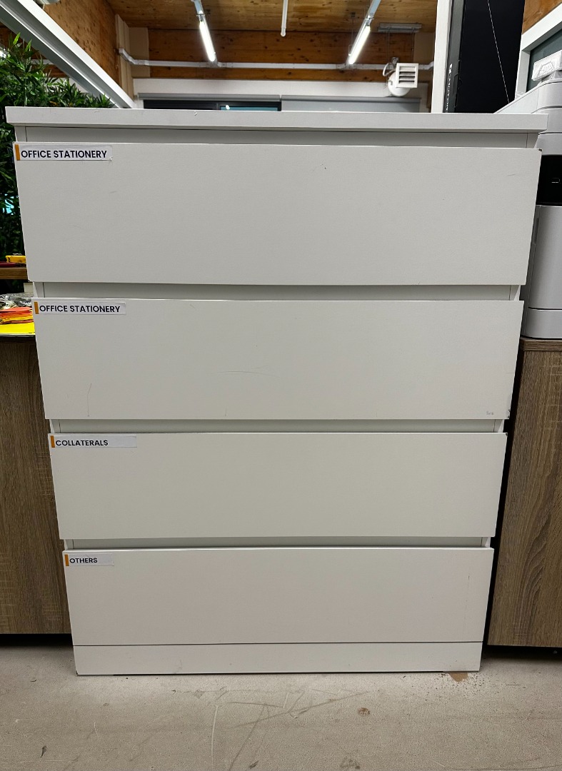IKEA Malm 4 Drawer Dresser White, Furniture & Home Living, Furniture ...