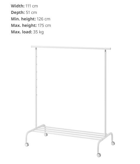 IKEA RIGGA clothes rack, Furniture & Home Living, Furniture, Shelves ...