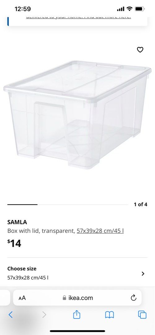Ikea Samla Storage Box, Furniture & Home Living, Home Improvement ...
