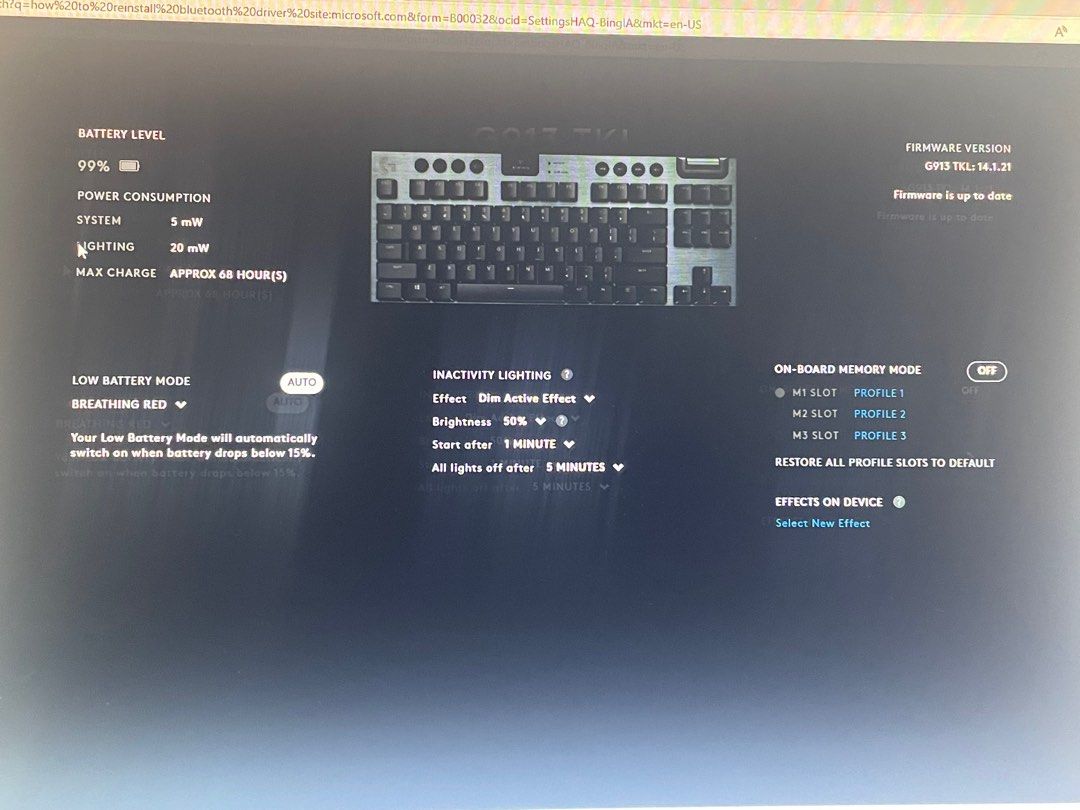 Keyboard Logitech G913 Tkl Computers And Tech Parts And Accessories Computer Parts On Carousell