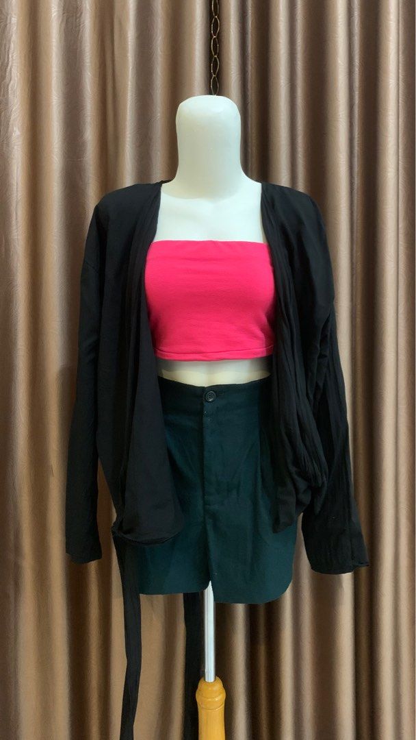 Korean outer wrap kimono, Fesyen Wanita, Pakaian Wanita, Baju Luaran di ...