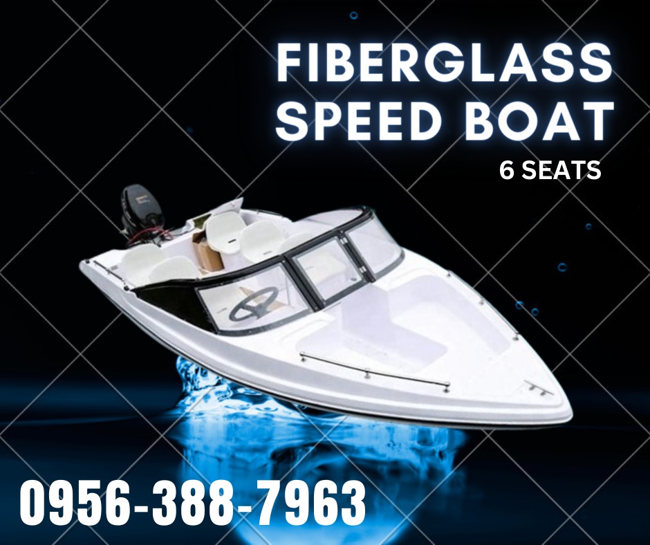 KP-F03 fiber glass speed boat 6 seats - brand new on Carousell